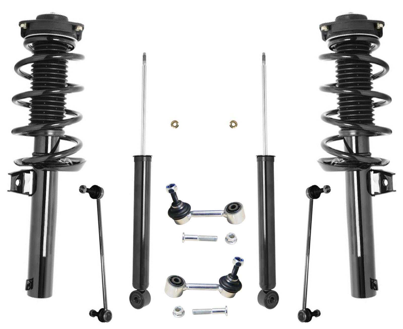 Front Complete Struts Rear Shocks Sway Bar Links For 09-14 Volkswagen ...