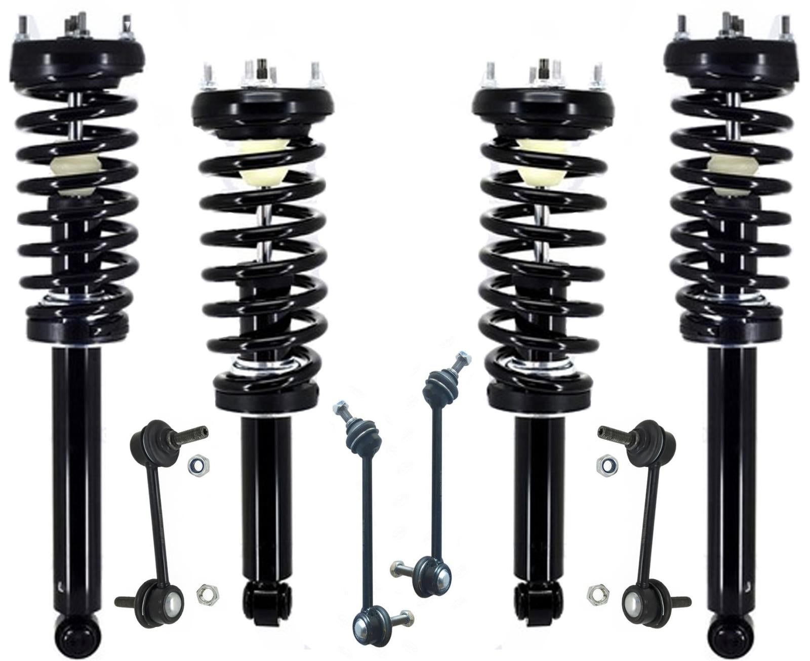 Front & Rear Complete Struts & Links For S-Type 2000-2002 To Chassis ...