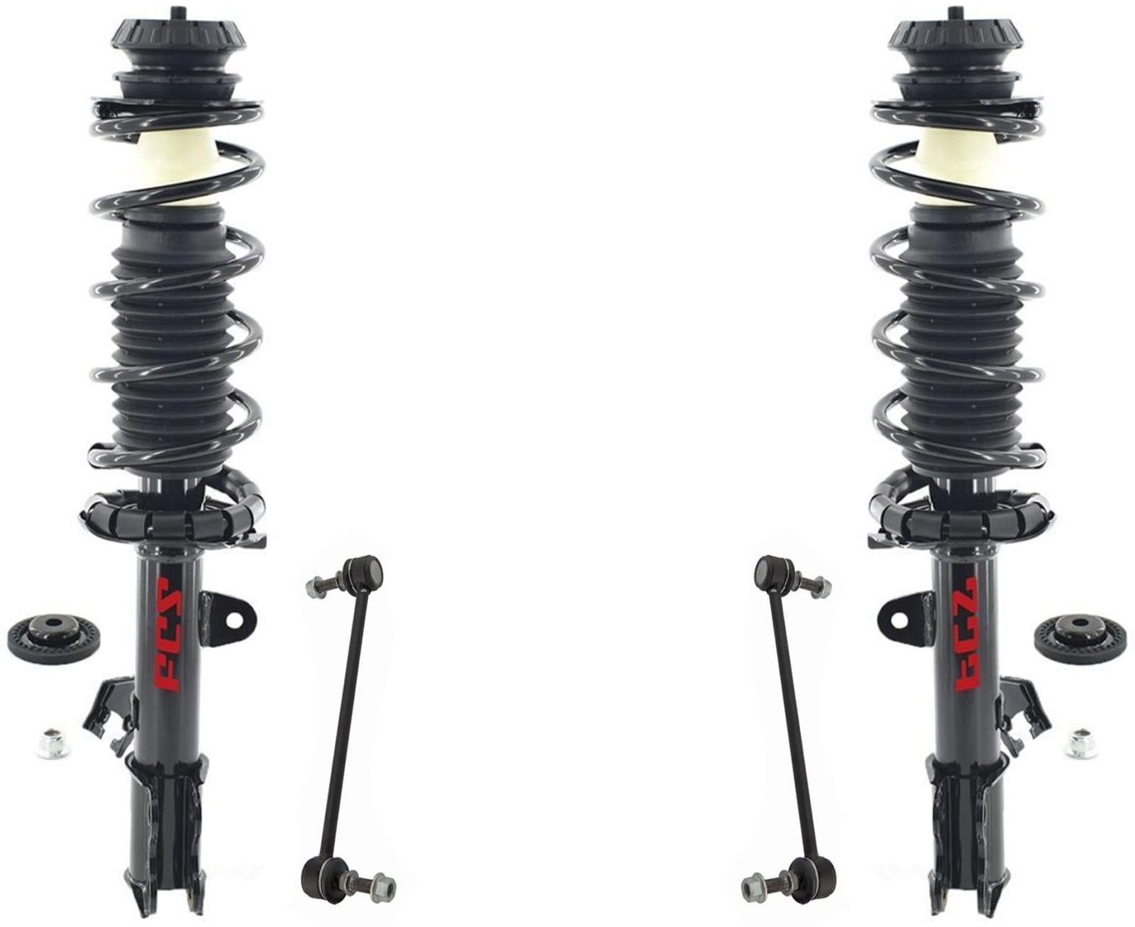 Front Complete Struts Assembly & Sway Bar Links For Nissan Versa 1.6L ...