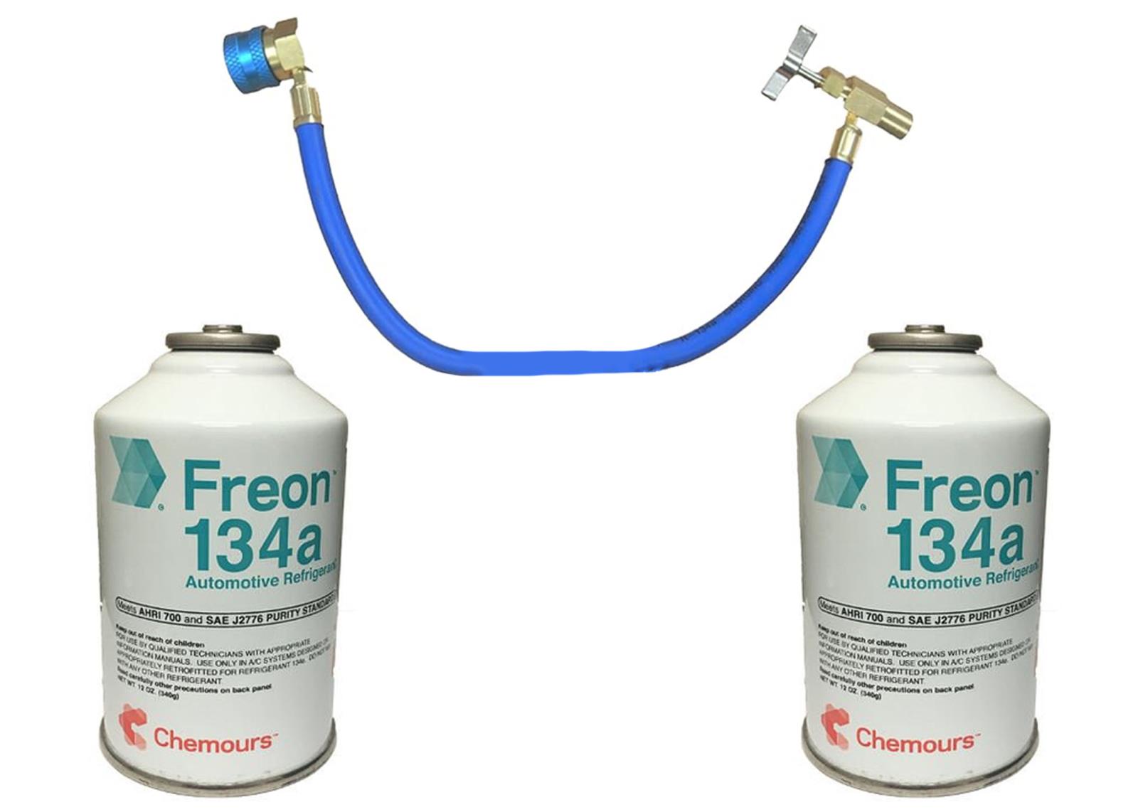 12oz Automotive Freon Refrigerant Cans R1334A With Hose Kit for all ...