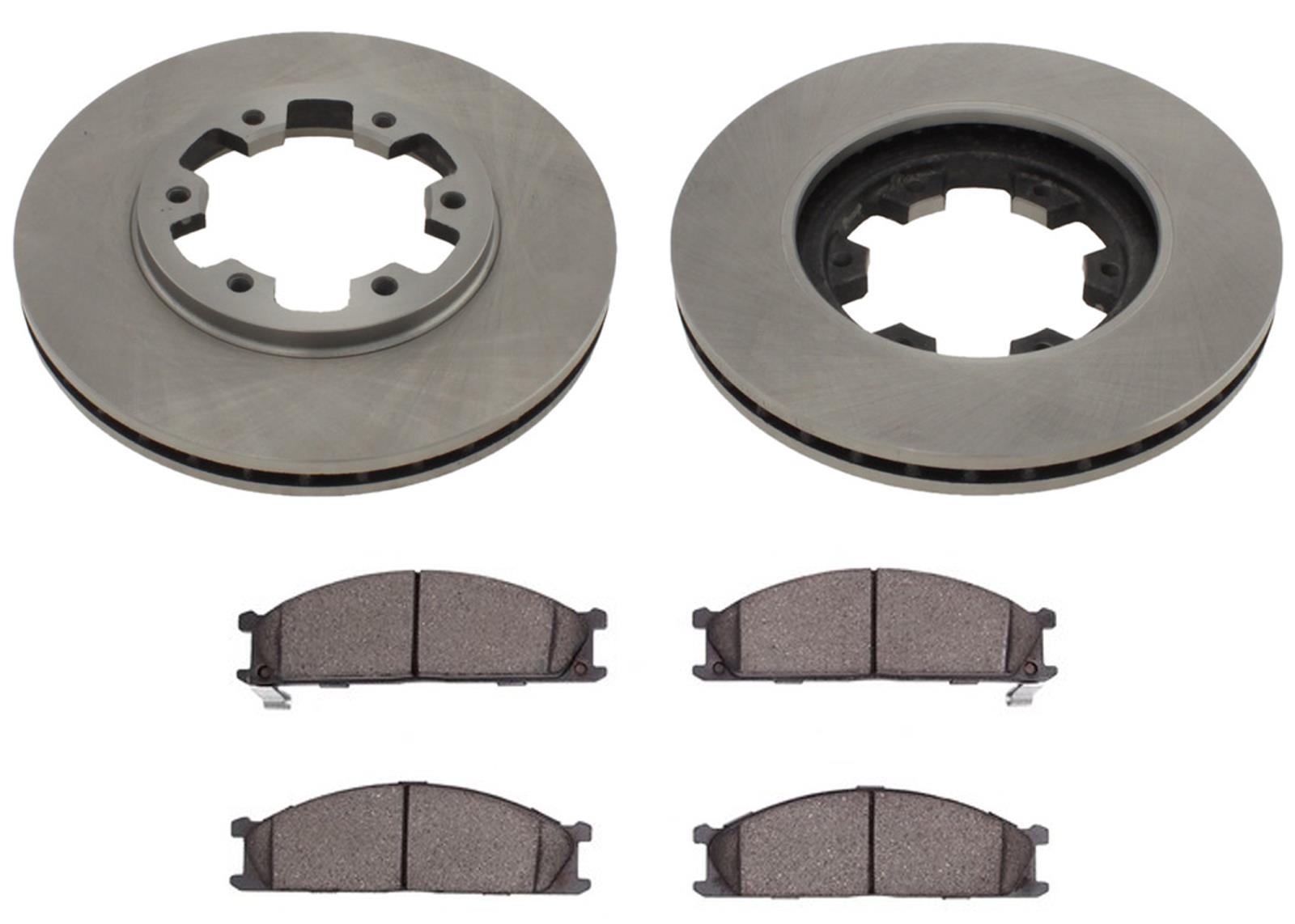 Front Brake Rotors & Ceramic Pads for Nissan NP300 2009-2015 4 Wheel D ...