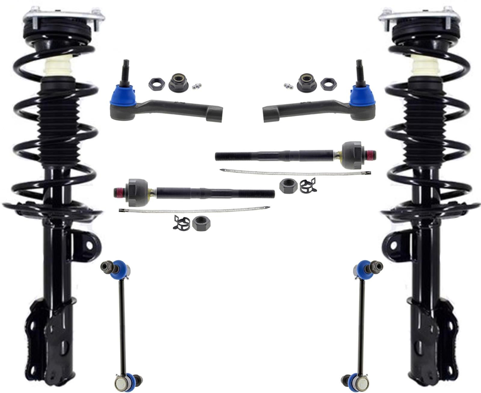 Front Complete Struts Tie Rods & Links For Ford Explorer 2.3L 2020 2022 ...