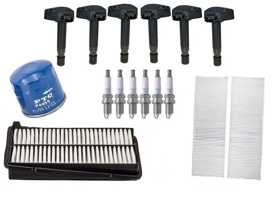 Ignition Coils Spark Plugs Air Engine & Oil Filters for Honda Accord 3 ...