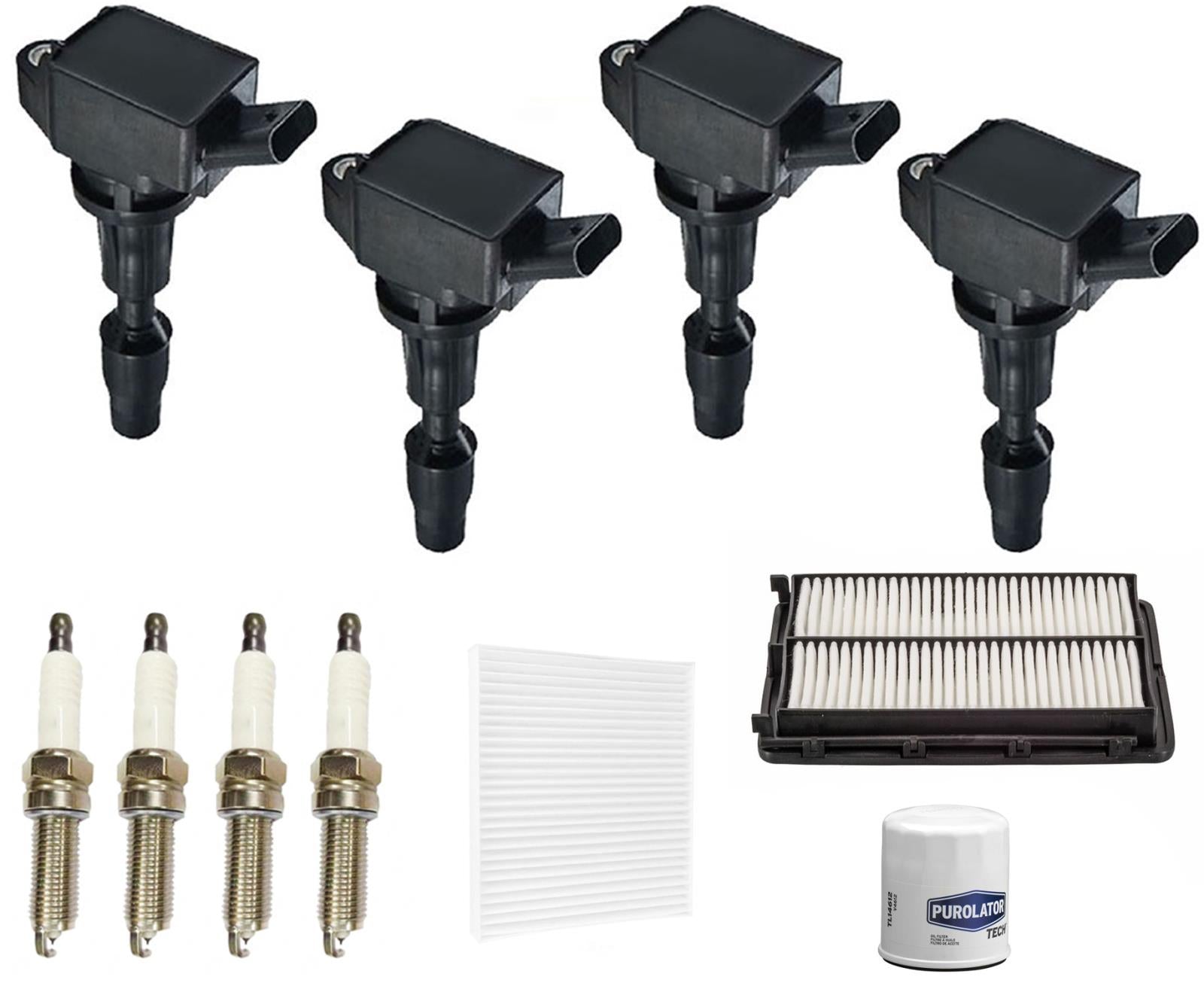 Ignition Coils Spark Plugs & Filters For Hyundai Sonata 2.4L 2015 2016 ...