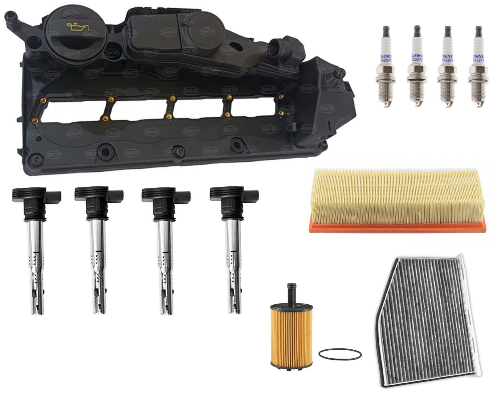 Valve Cover Ignition Coils Spark Plugs & Filters For Audi A3 Diesel 2 ...
