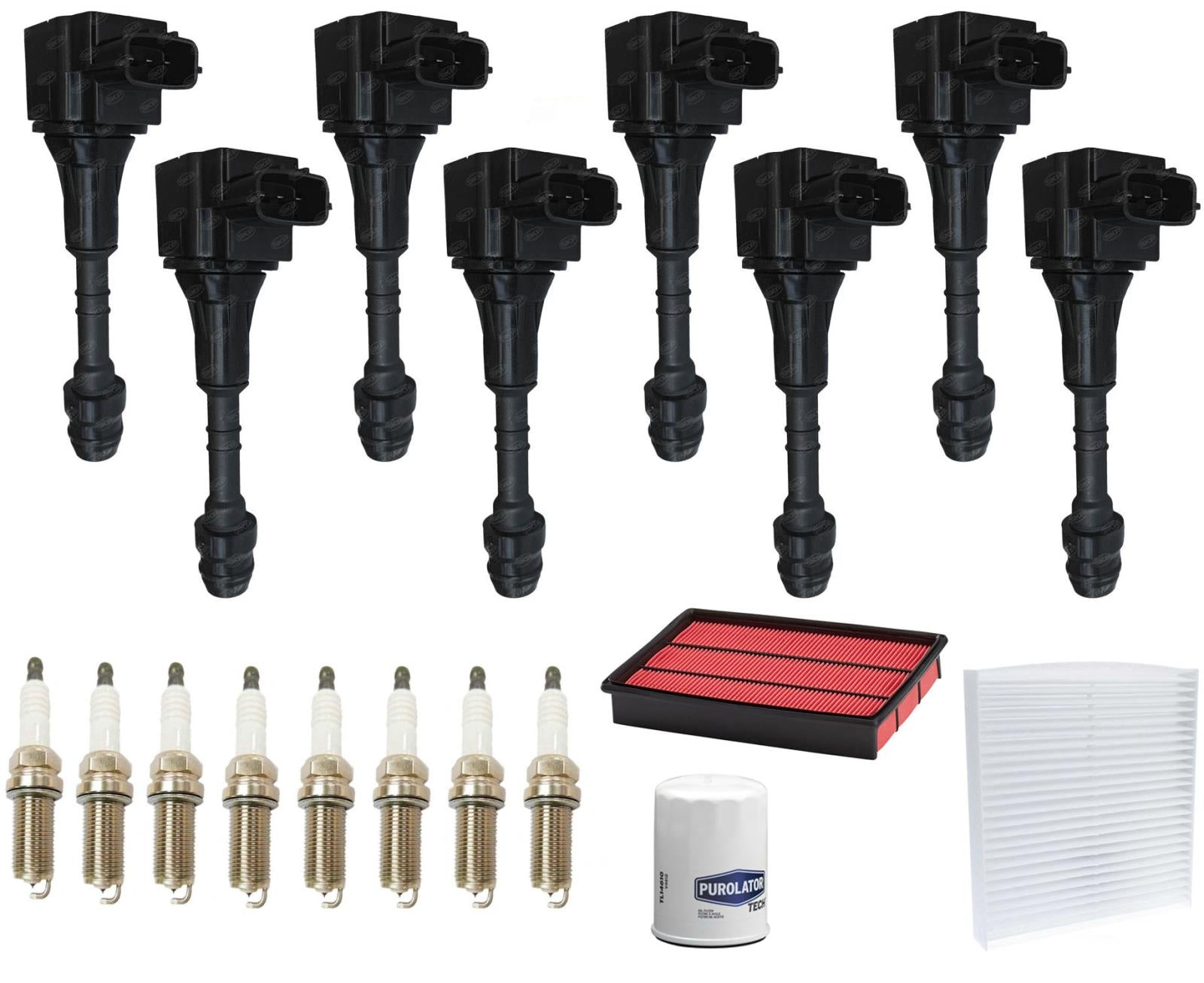 Ignition Coils Spark Plugs & Filters For Infiniti FX45 4.5L 2003 2004 ...