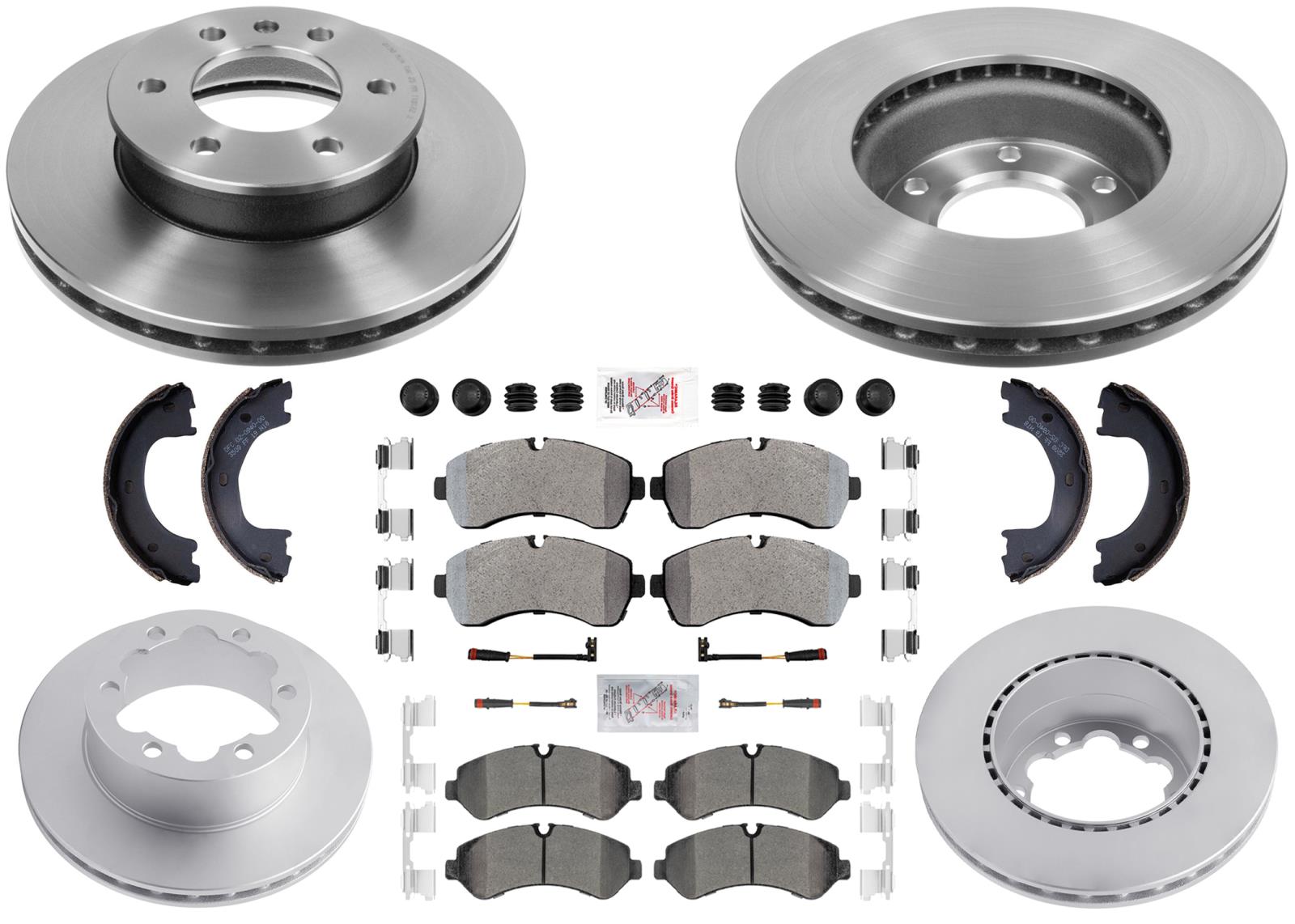 Vented Disc Brake Rotors & Pads for Sprinter 3500 19-23 Manual Parking ...
