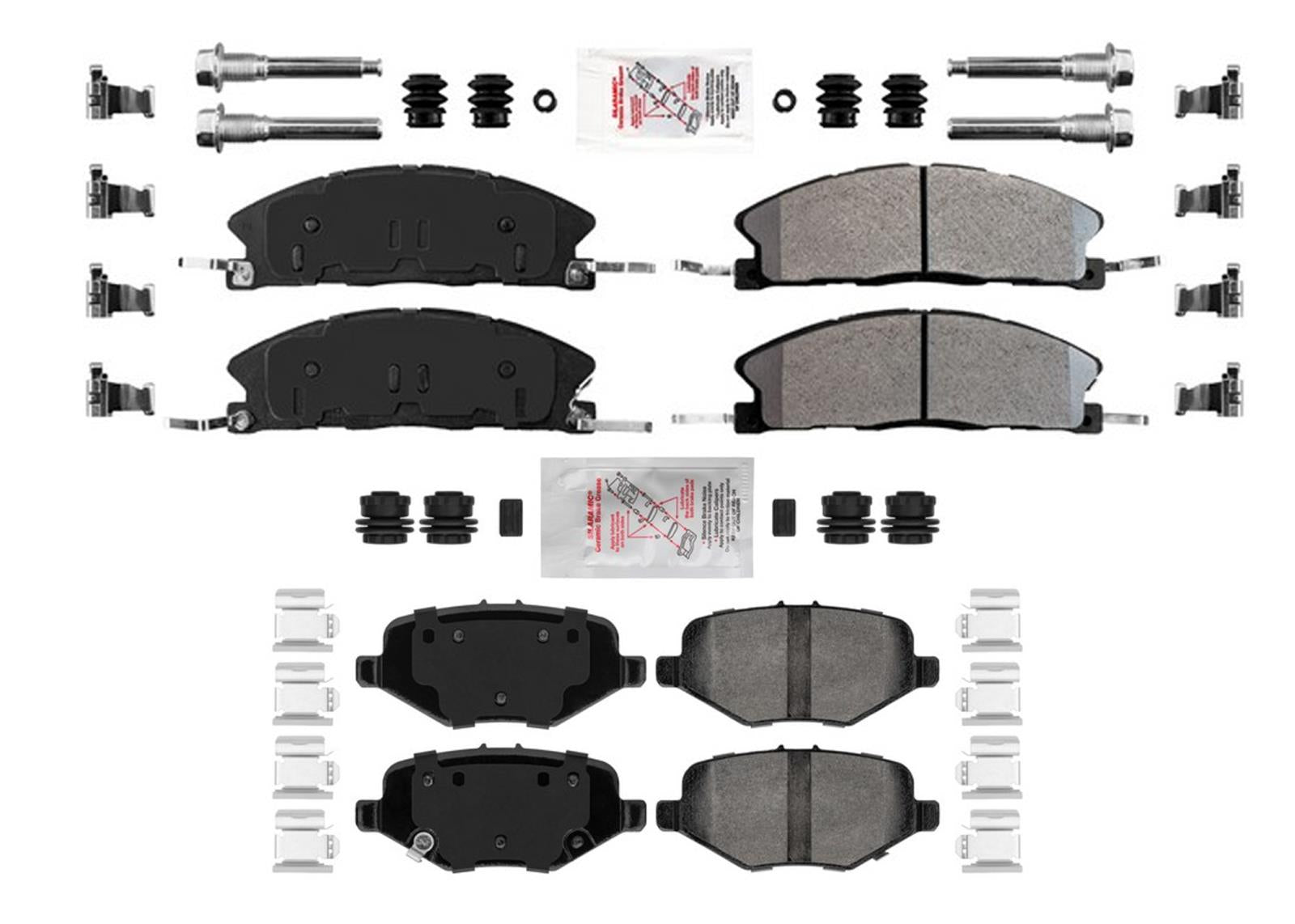 ASD Heavy-Duty Front & Rear Pads for Ford Taurus SHO 2013 2014 2015 ...